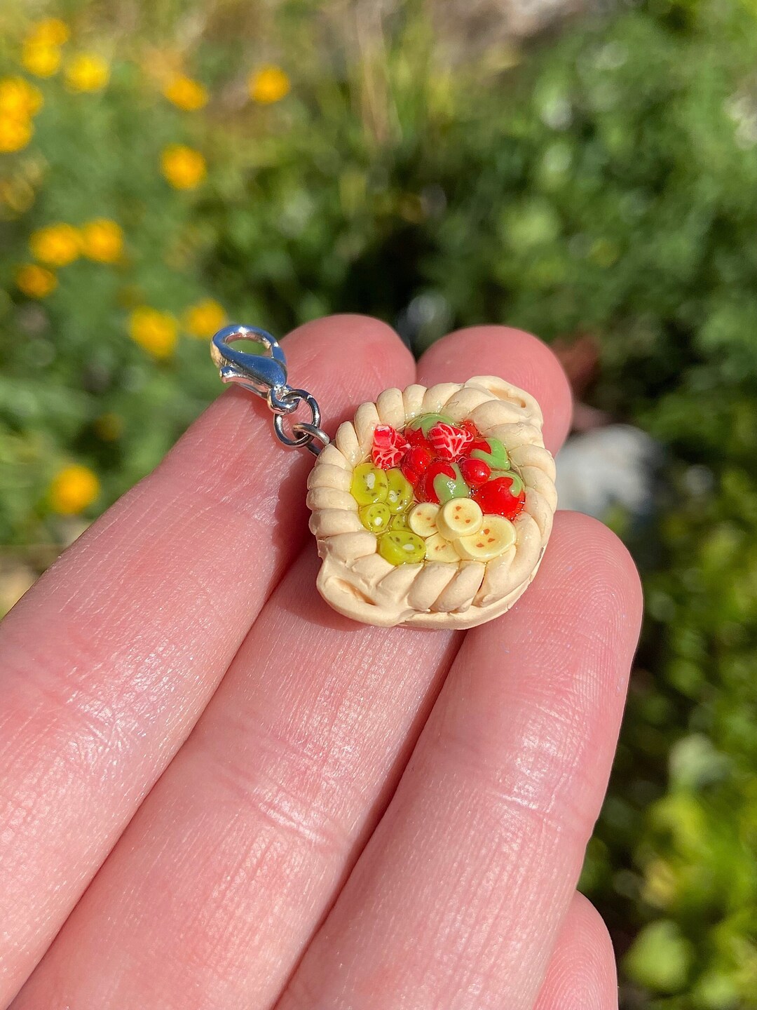 Fruit Basket Charm, Fruit Pie Charm, Fruit Pastry Keychain - Etsy