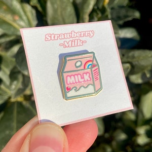 Picnic Pins Bundle, Honey Jar Pin, Oat Milk Pin, Strawberry Milk Pin ...