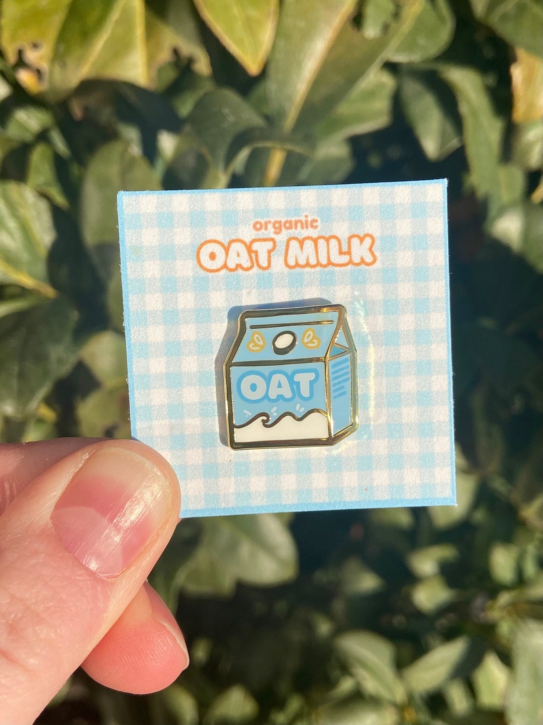Oat Milk Enamel Pin, Oat Milk Pin, Milk Carton Pin - Etsy