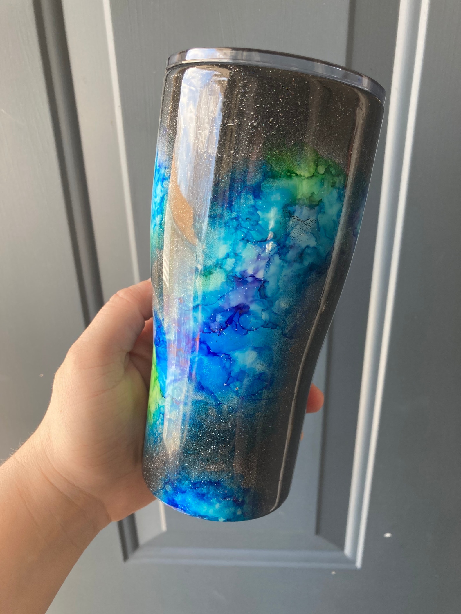 Galaxy Alcohol Ink Tumbler Alcohol Ink Tumbler Custom Etsy