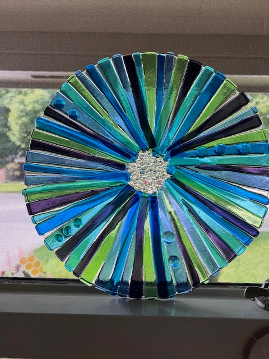 Glass Sculpture Wreath With Tabletop Stand - Etsy