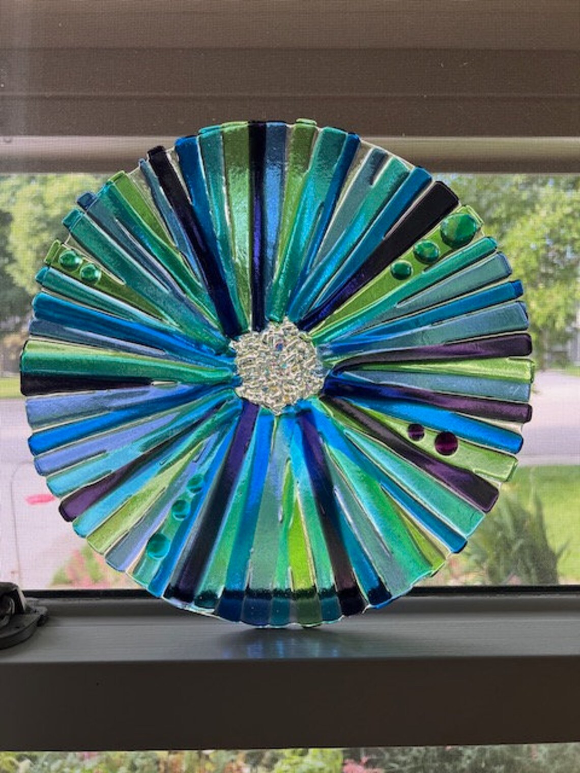 Glass Sculpture Wreath With Tabletop Stand - Etsy