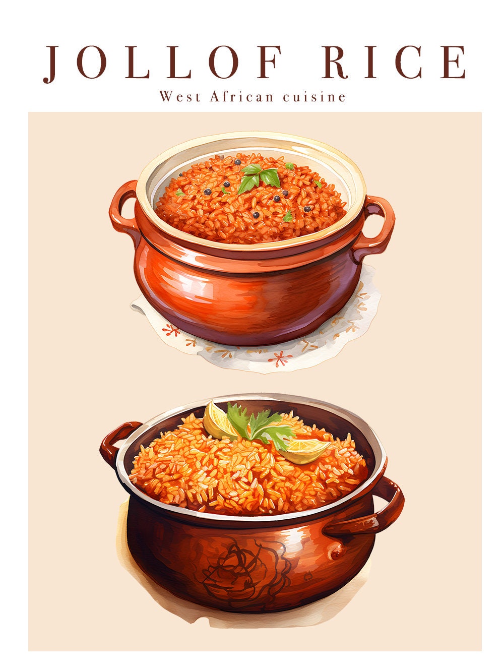 Jollof Rice Poster | World Jollof Rice Day | Digital Food Art Print ...