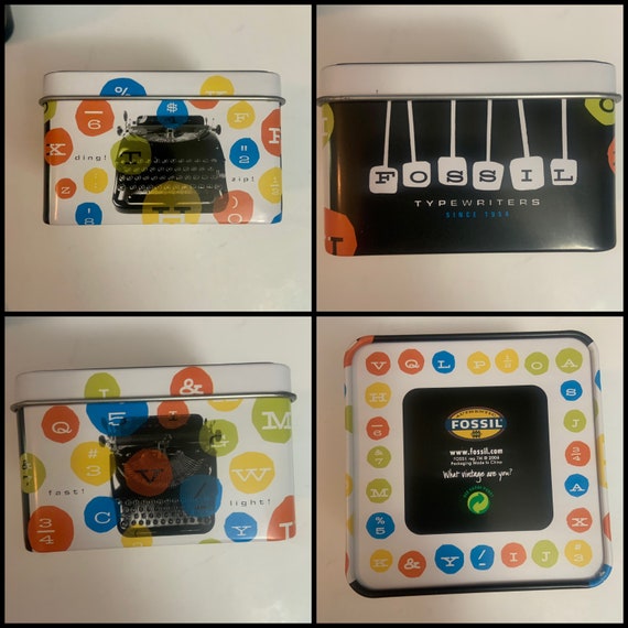 Vintage Fossil Metal Empty Watch Boxes Collector’s Re… - Gem