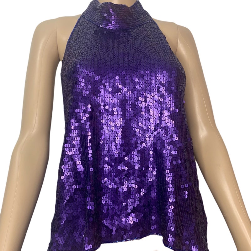 Purple Sequin Top - Etsy