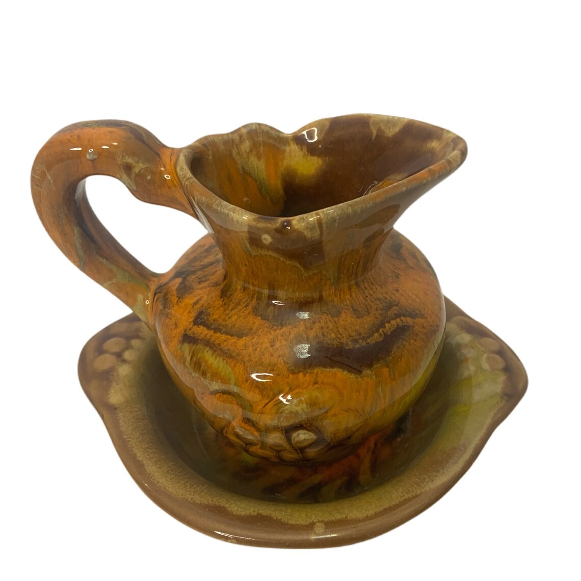 Vintage 70s California Originals Pottery Pitcher & Bowl - Etsy