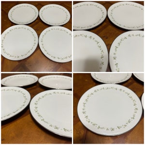 Vintage Mid Century Noritake Ivory Cornelia Japan White Green Floral ...