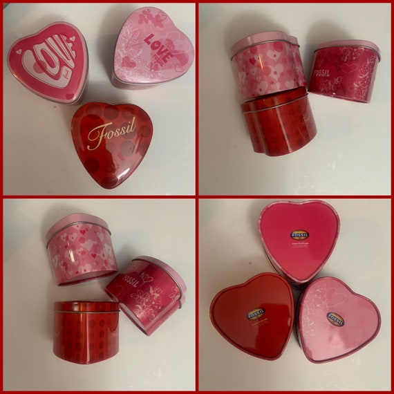 Vintage Fossil Metal Empty Watch Boxes Collector’s Re… - Gem