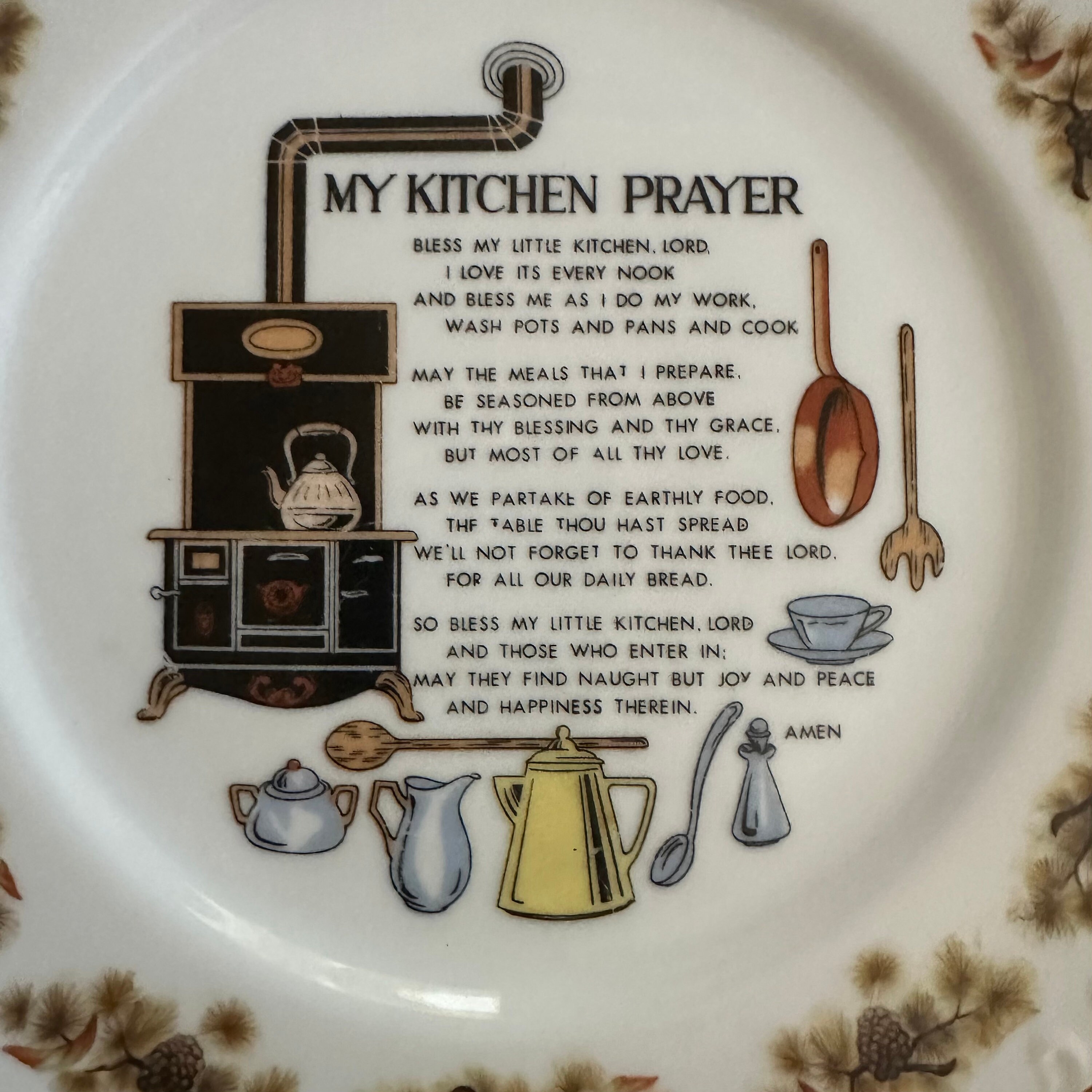 Vintage Japan My Kitchen Prayer China Decorative 10 Plate - Etsy