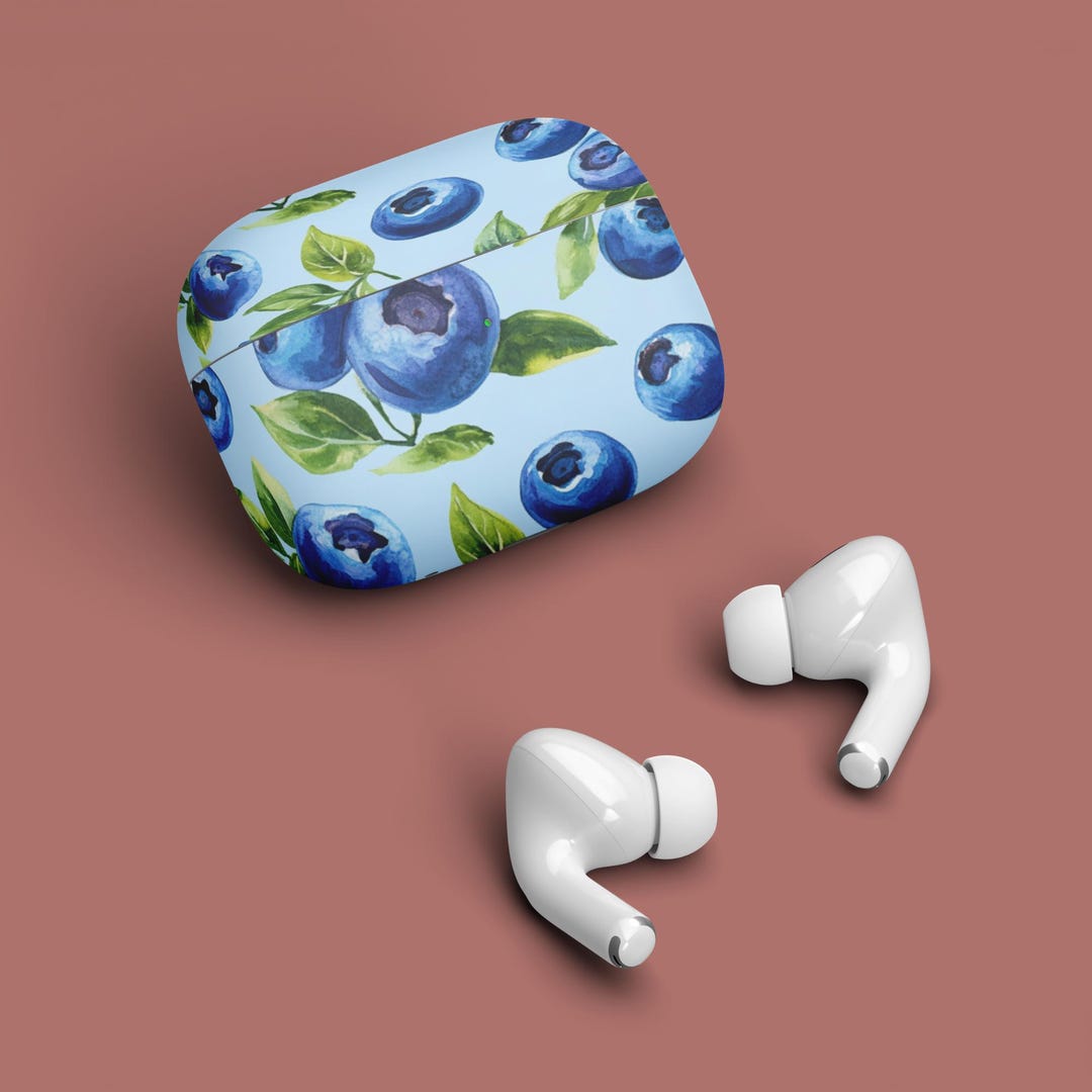 Watercolor Blueberry AirPod Case, Trendy Summer Spring Fruit Print ...