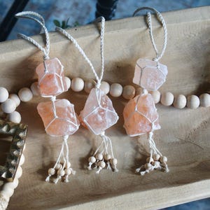 Himalayan Salt Rock Car Charm, Car Charm, Rearview Mirror, Salt Rock ...