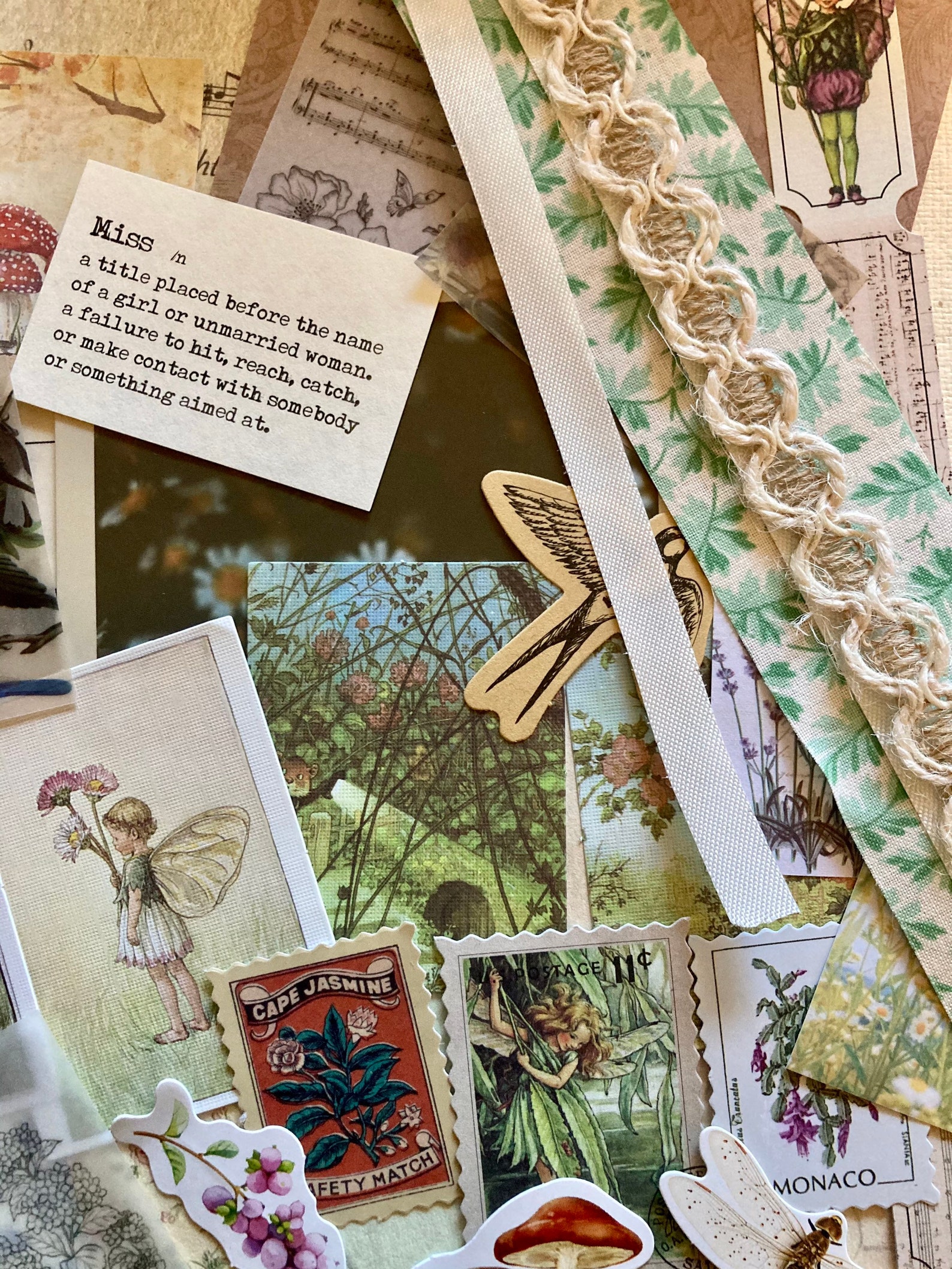 Cottage Core Themed 40 Piece Junk Journal Kit Scrapbooking - Etsy