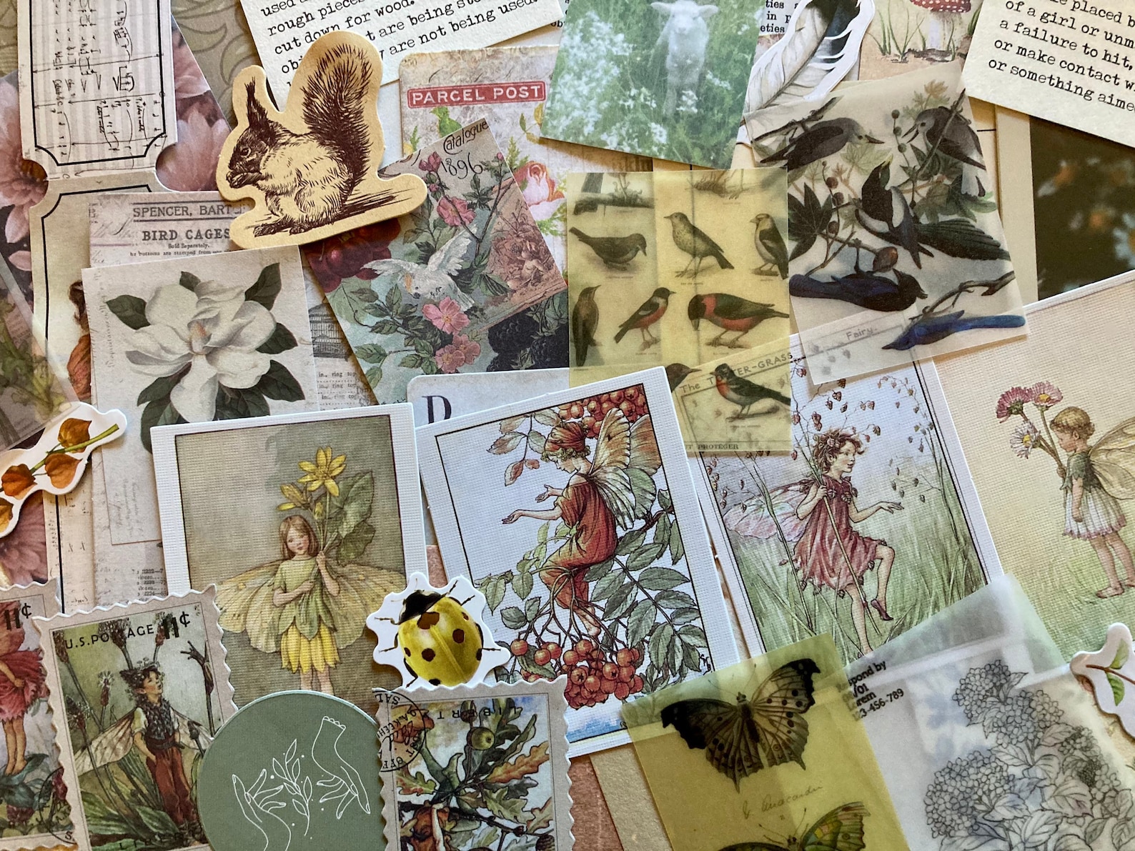 Cottage Core Themed 40 Piece Junk Journal Kit Scrapbooking - Etsy