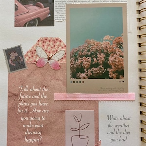 Pink Themed Junk Journal Kit (40 Pieces) - Scrapbooking - Collage ...