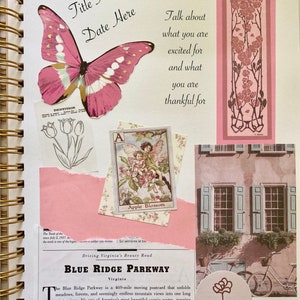 Pink Themed Junk Journal Kit (40 Pieces) - Scrapbooking - Collage ...