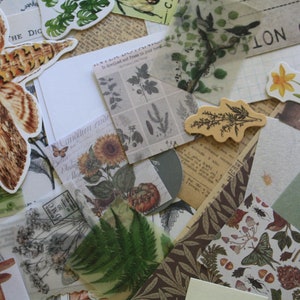 Cottage Core Themed (40 Piece) Junk Journal Kit - Scrapbooking ...