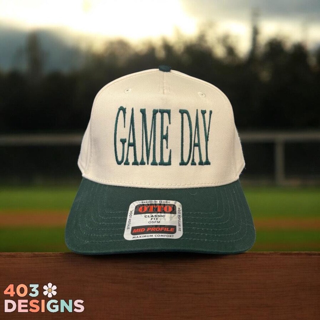Game Day Hat – Embroidered Otto Twill Structured Hat – Sports Fan Hat ...