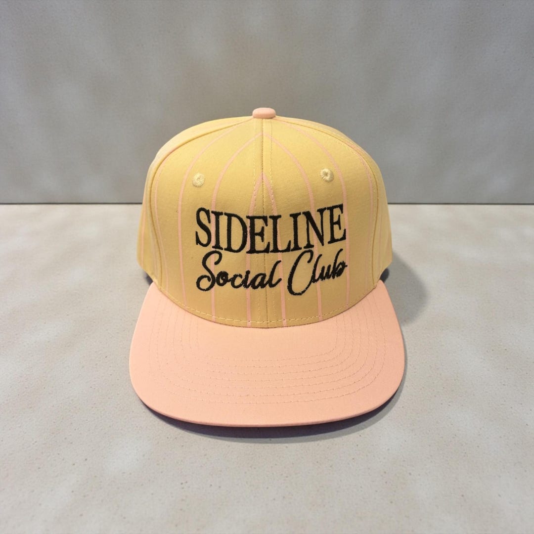 Sideline Social Club Embroidered Cap | Sports Mom Game Day Accessory - Etsy