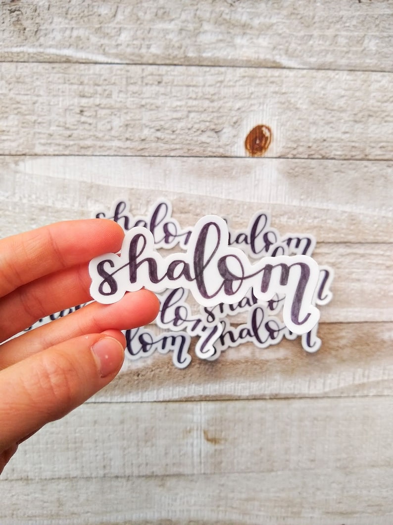 Shalom Calligraphy Sticker Encouraging Faith Sticker Matte | Etsy