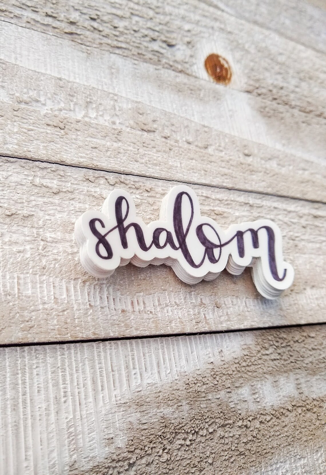 Shalom Calligraphy Sticker Encouraging Faith Sticker Matte | Etsy