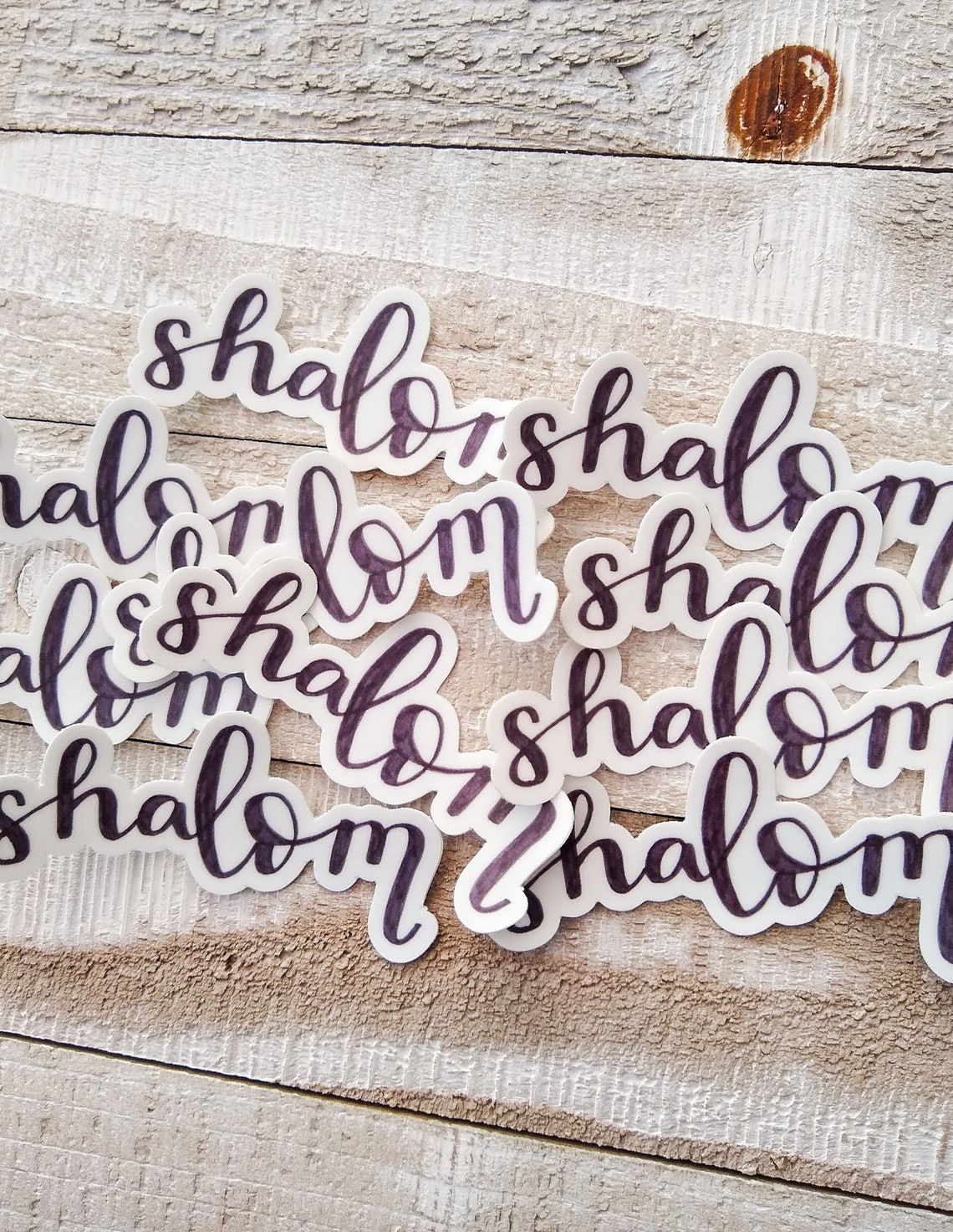 Shalom Calligraphy Sticker Encouraging Faith Sticker Matte | Etsy
