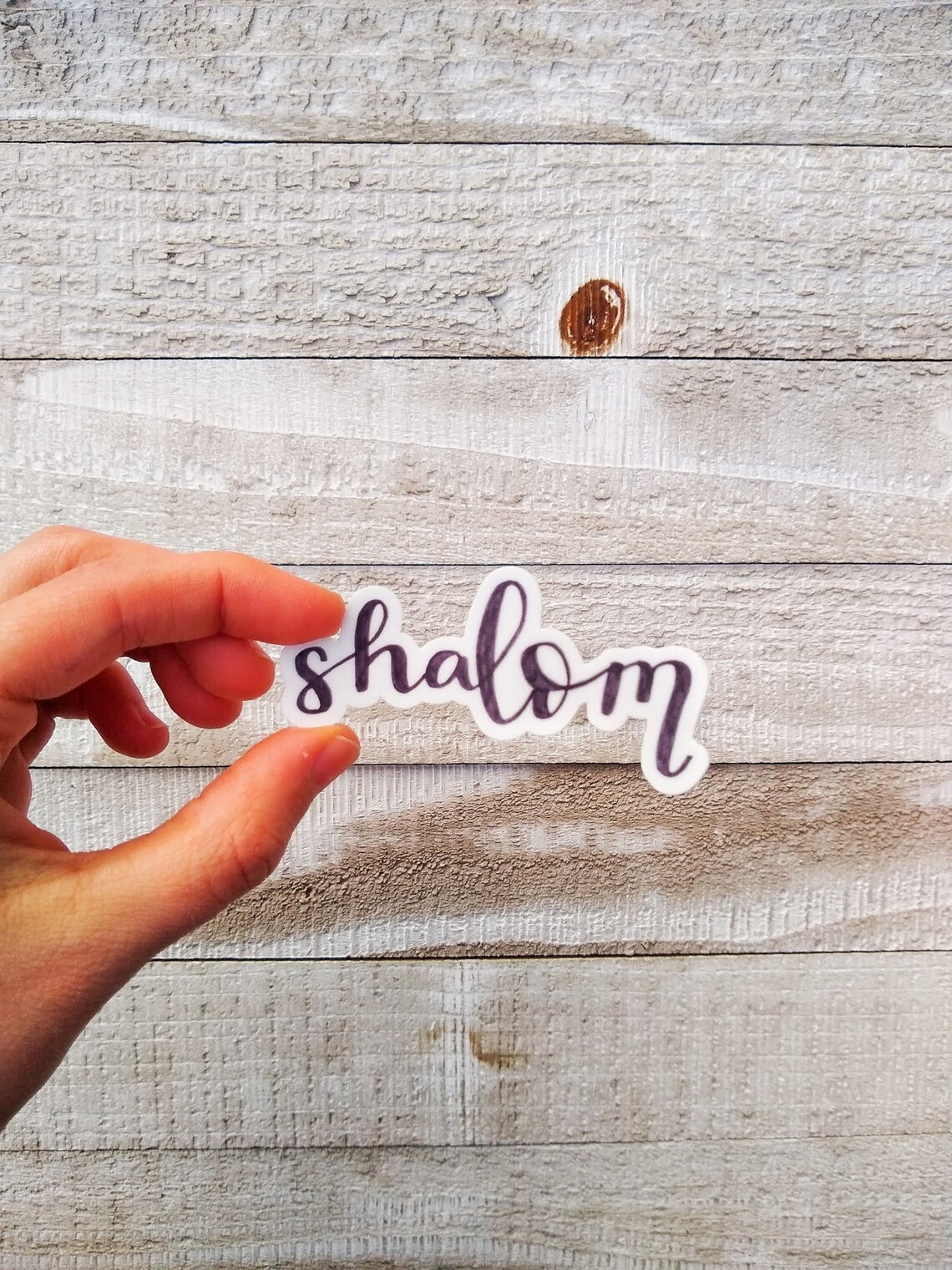 Shalom Calligraphy Sticker Encouraging Faith Sticker Matte | Etsy