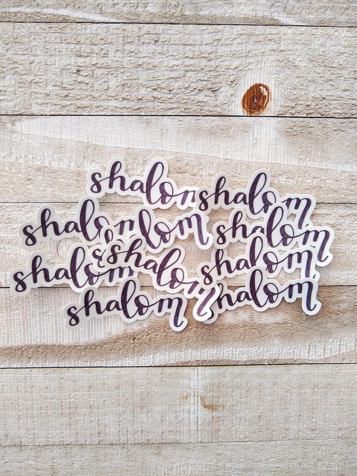Shalom Calligraphy Sticker Encouraging Faith Sticker Matte | Etsy