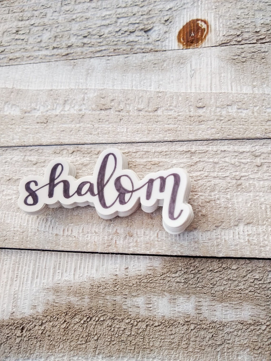 Shalom Calligraphy Sticker Encouraging Faith Sticker Matte | Etsy
