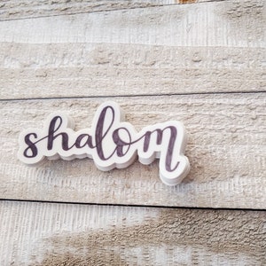 Shalom Calligraphy Sticker, Encouraging Faith Sticker, Waterproof ...