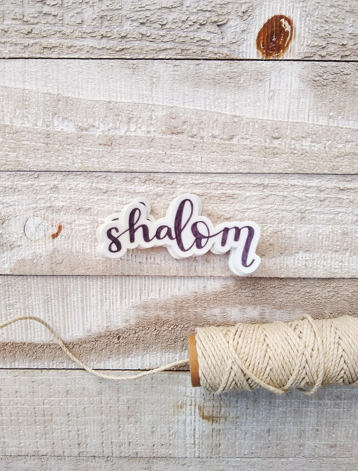 Shalom Calligraphy Sticker Encouraging Faith Sticker Matte | Etsy