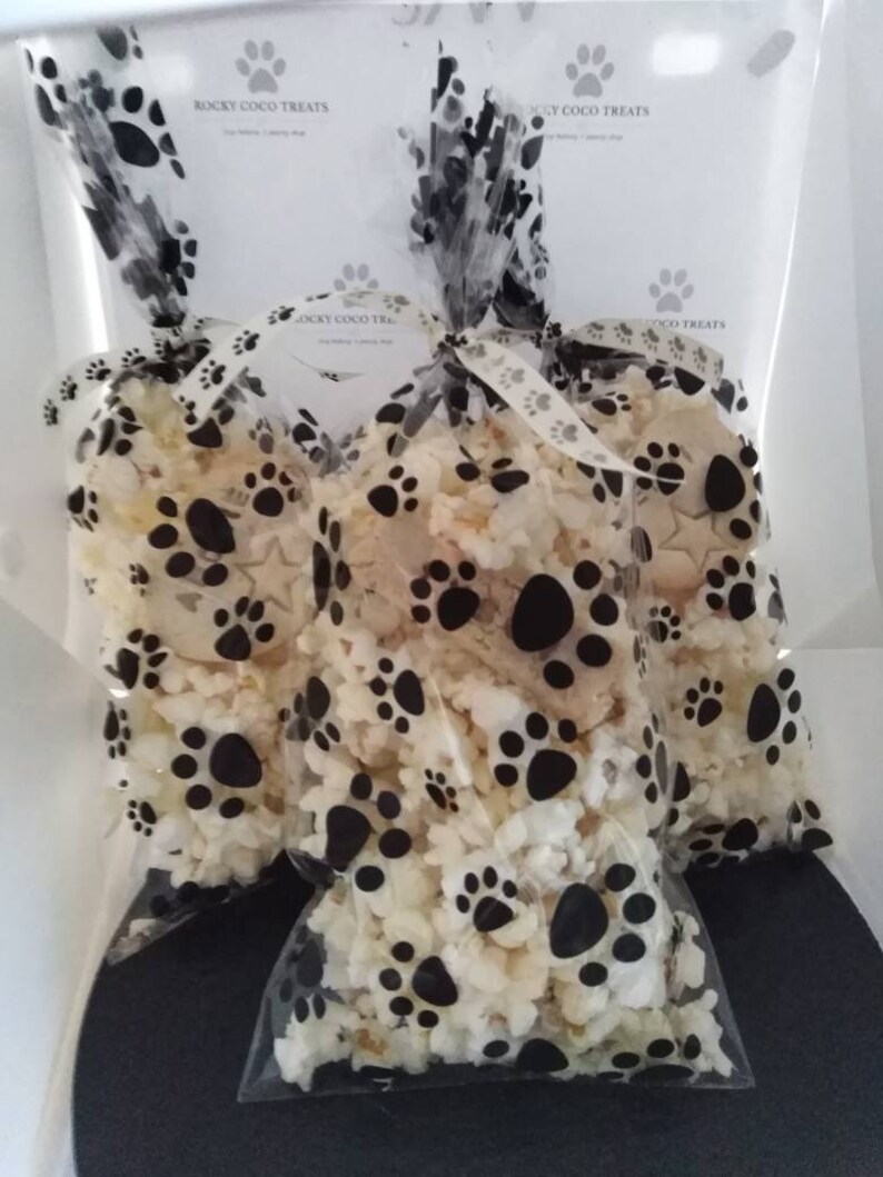 Dog party gift bags dog popcorn dog biscuits dog gift dog | Etsy