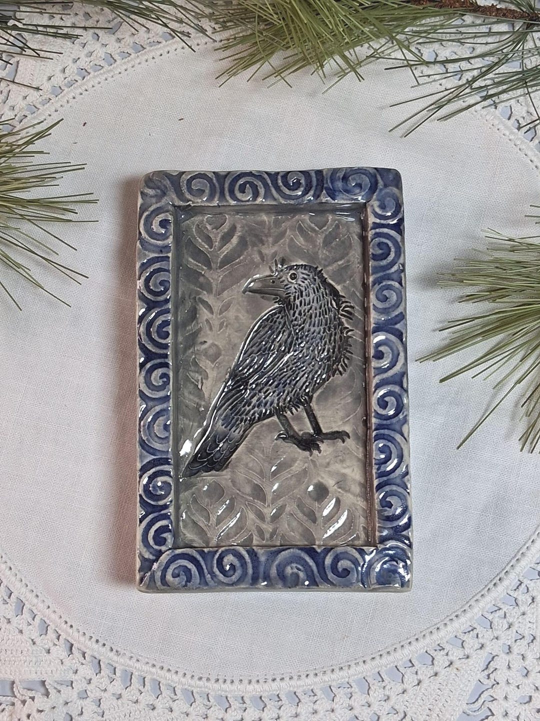 Ceramic Raven Prayer Box: Handmade Nature Blessing Mezuzah - Etsy