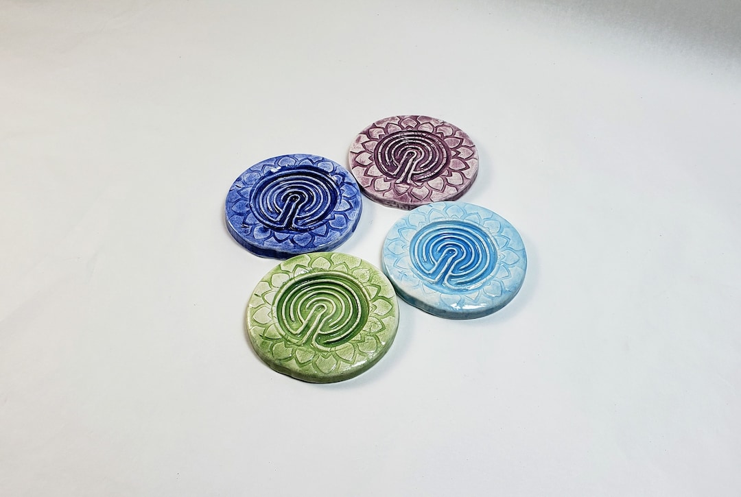 Ceramic Palm Labyrinth Flower of Life, Mindful Finger Maze, Meditation ...