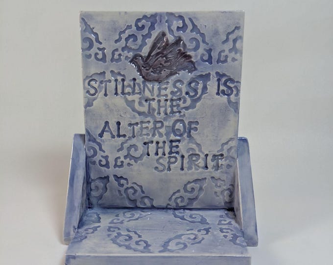 Ceramic Wall Alter Shrine Shelf With Dove Design and Quote, Small ...