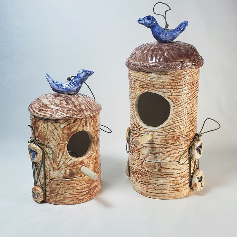 Ceramic Bird House - Etsy