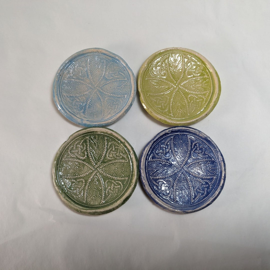 Ceramic Gaelic Celtic Cross Tea Bag Holder or Teaspoon Rest, Colorful ...