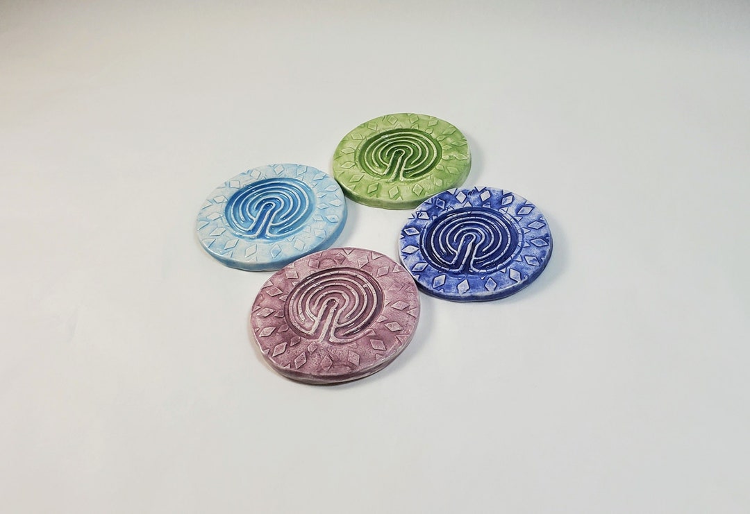 Ceramic Palm Labyrinth Metatron Cube, Mindful Finger Maze, Meditation ...