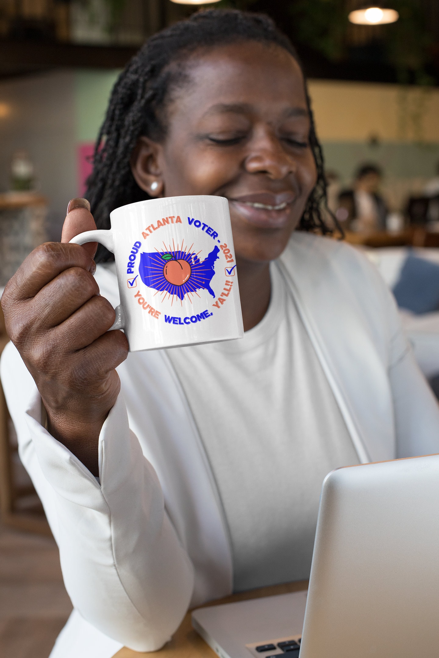 Blue Wave Atlanta Georgia Mug Vote Democrat Georgia Blue State Runoff ...