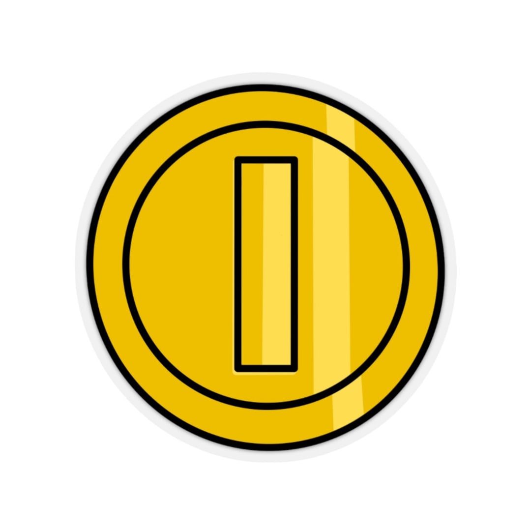 Calcomanía de moneda de Super Mario Bros Super Mario Kart - Etsy España