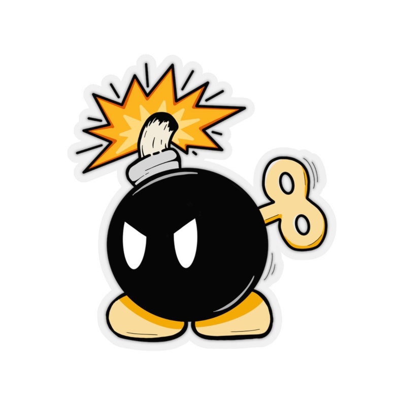 Hand Drawn Super Mario Bros Super Mario Kart Bom-omb Bomb - Etsy