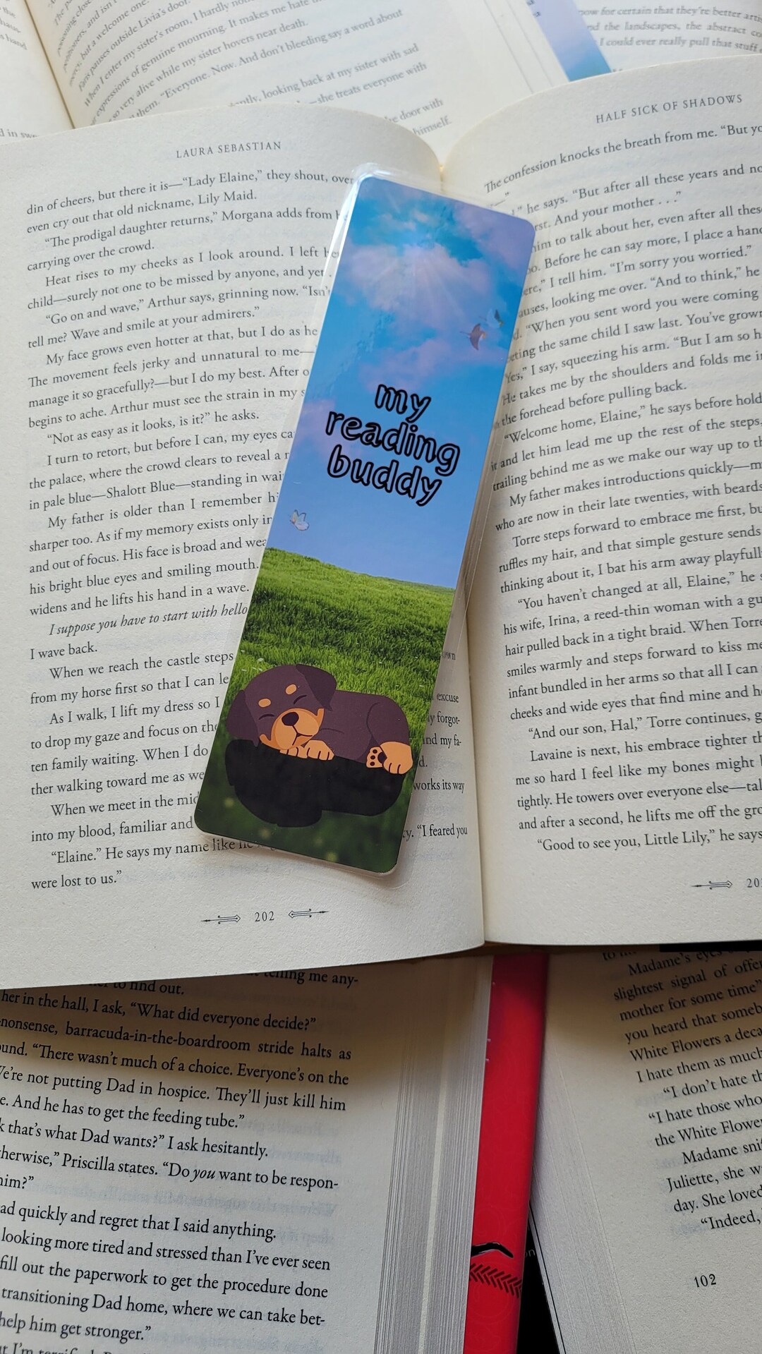 Reading Buddy Laminated Bookmarks | Dog Version - Pick Your Breed - Etsy
