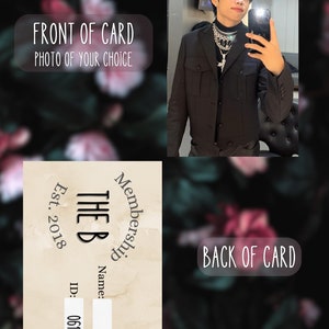The Boyz Fan Made THE B Membership ID Cards Laminated & Durable Custom ...
