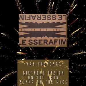 2023 Le Sserafim Birthday Postcards Blank Back for Personal Use Chaewon ...