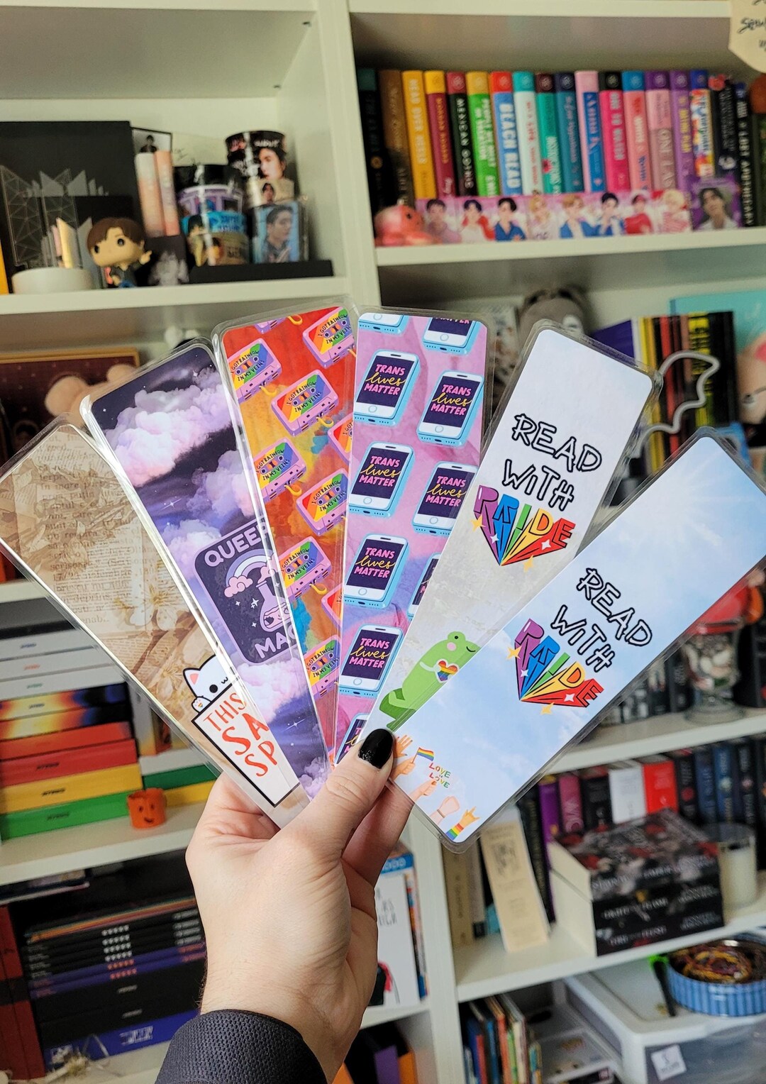 Pride Laminated Bookmarks | Read With Pride, Queer Magic, Trans Lives ...