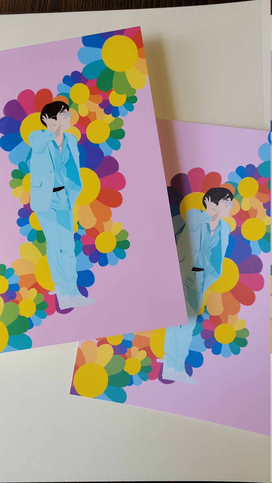 J Hope Flower 5x7 Art Print BTS Hobi Sunshine Physical Art Print - Etsy