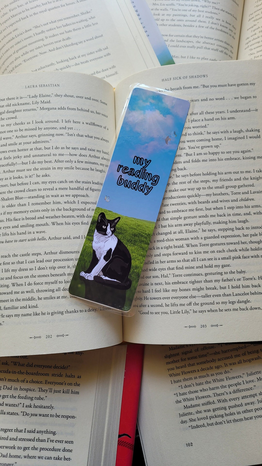 Reading Buddy Laminated Bookmarks | Cat Version - Pick Your Breed - Etsy