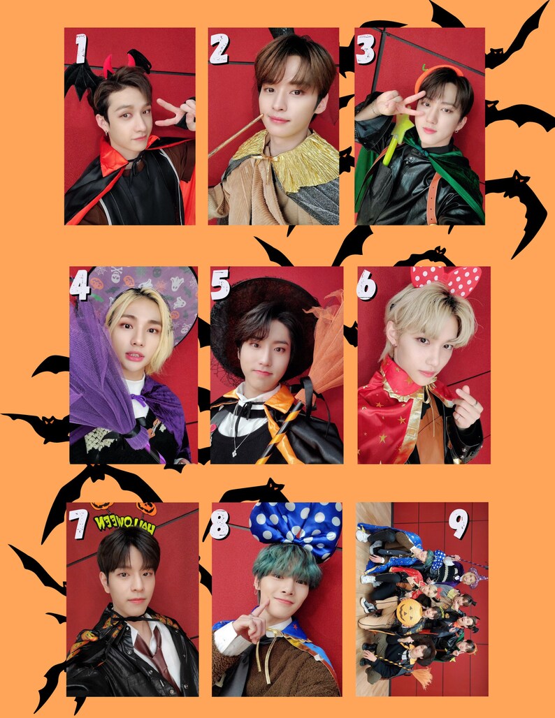 Stray Kids Halloween Fan Made Durable Laminated Photocards: Bang Chan ...