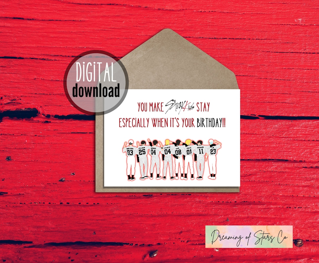 Stray Kids Kpop Birthday Greeting Card - Digital Download | You Make ...