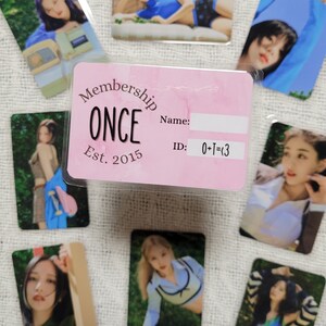 Twice Fan Made ONCE Membership ID Cards Laminated, Durable Custom and ...