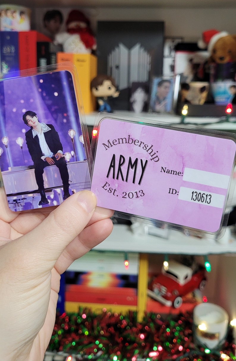 BTS Fan Made Army Membership ID Cards Laminated & Durable | Mystery ...